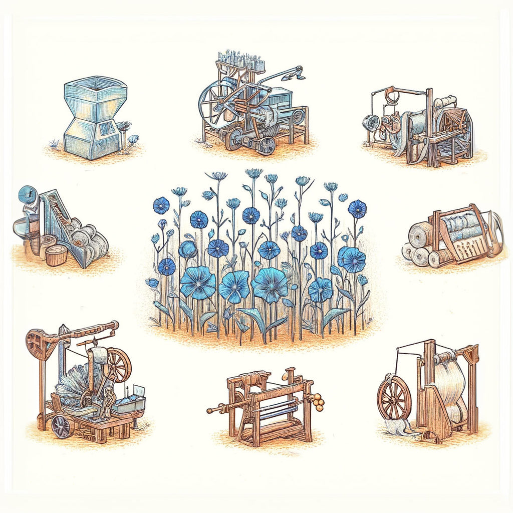 8 Step Process Of Turning Flax Plant Into Natural Linen Fiber ...