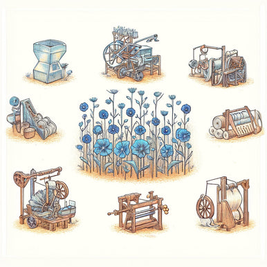 8 Step Process Of Turning Flax Plant Into Natural Linen Fiber ...